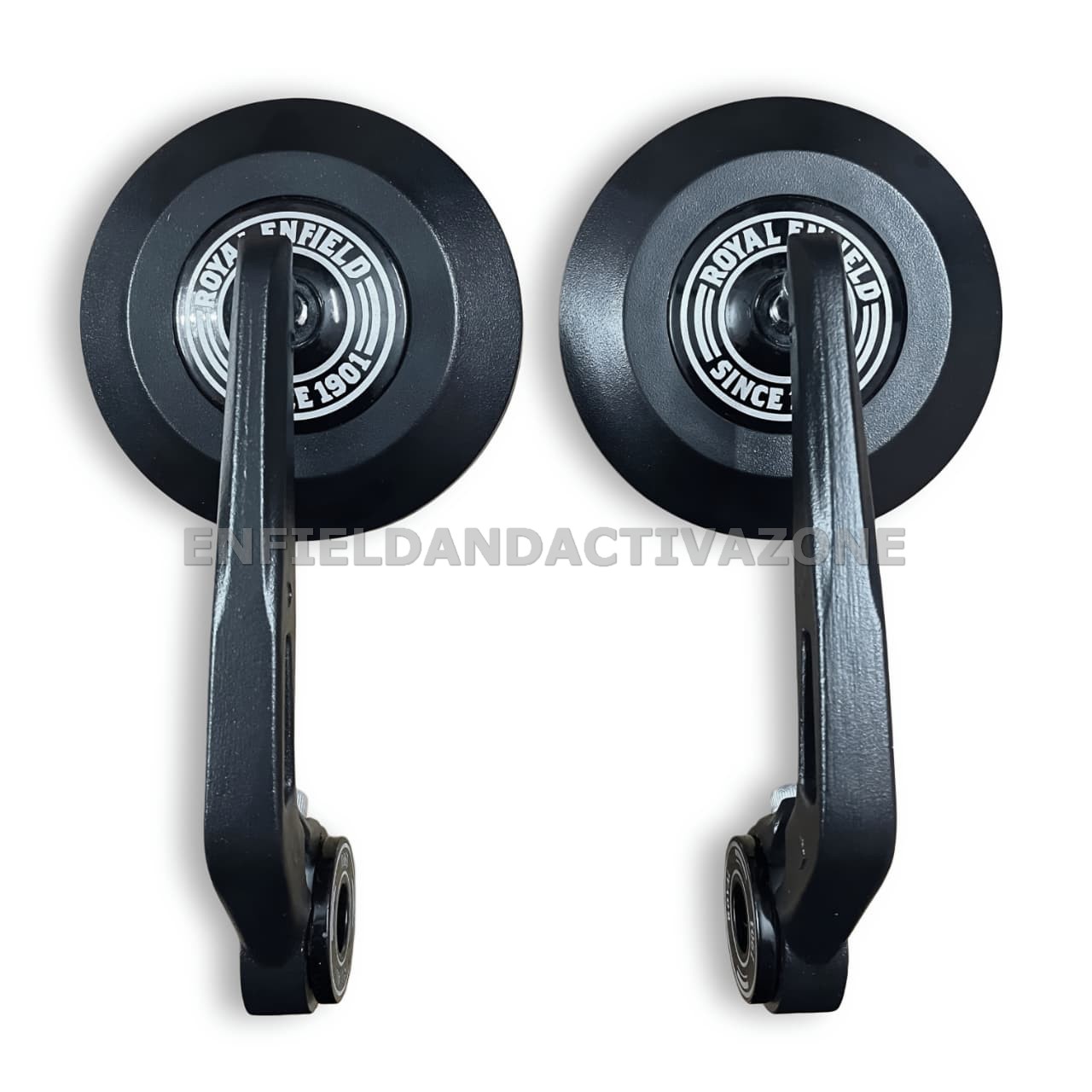 Royal Enfield Bar-End Mirrors – Matte Black CNC Aluminum Rear View ...