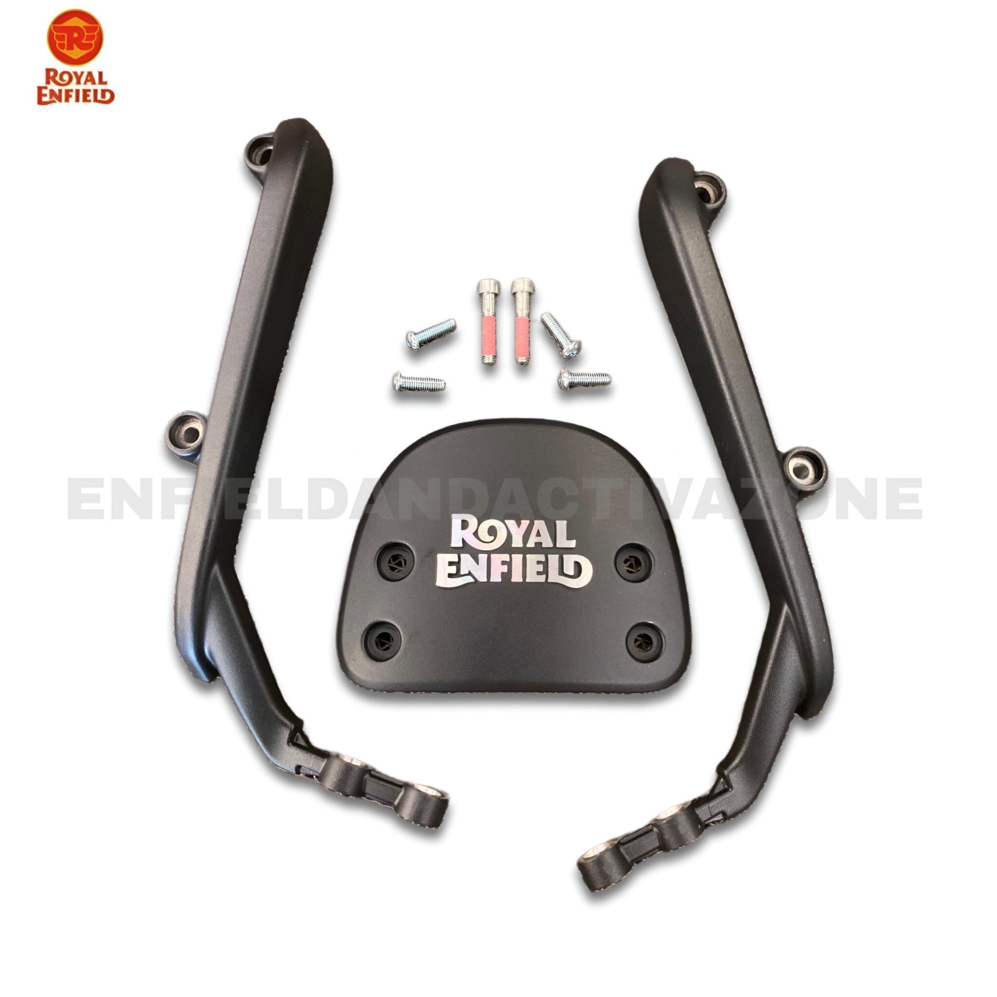 Royal Enfield Genuine Black Passenger Backrest Mounts – Original Cast ...